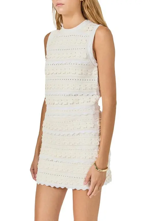 Endless Rose 3d Floral Knit Minidress