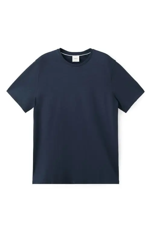 Mango Slim Fit Cotton T-shirt - Navy
