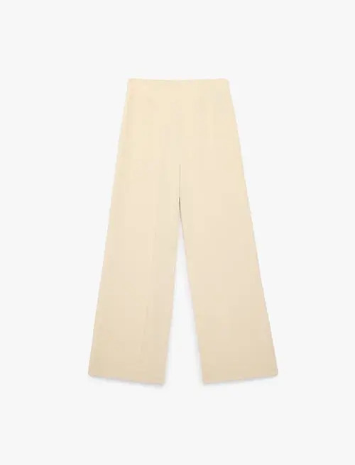 KOTON High Waist Wide Leg Trousers