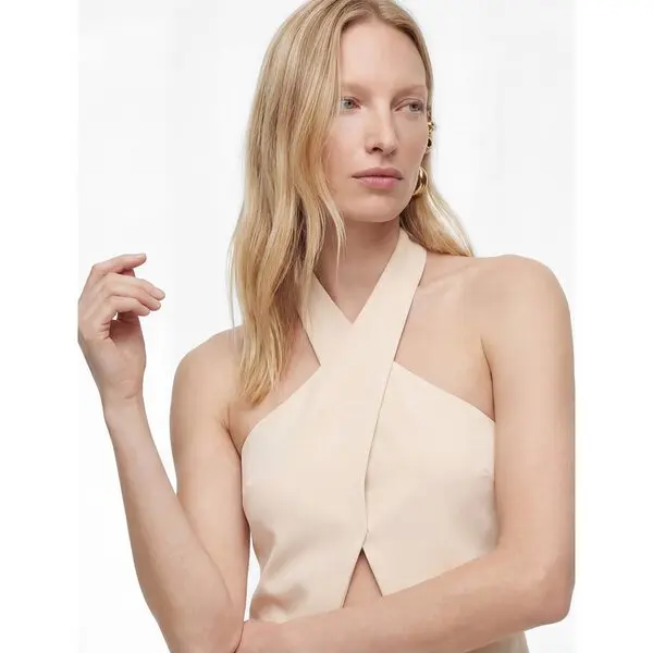 KOTON Halter Neck Crop Top