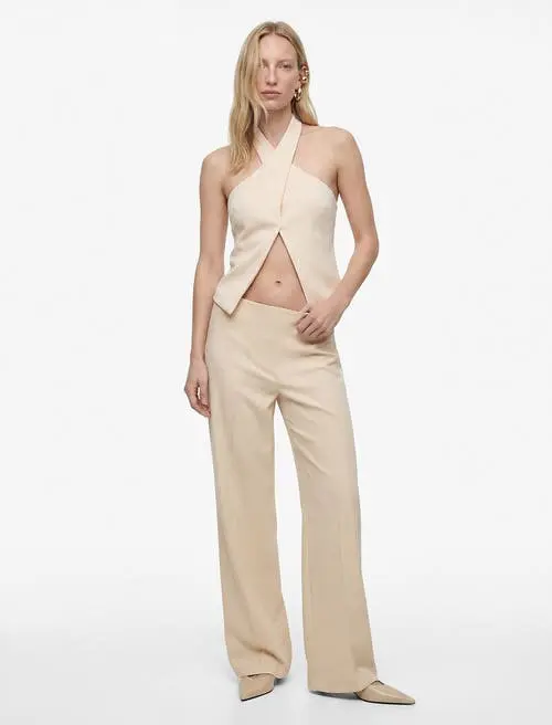 KOTON Halter Neck Crop Top