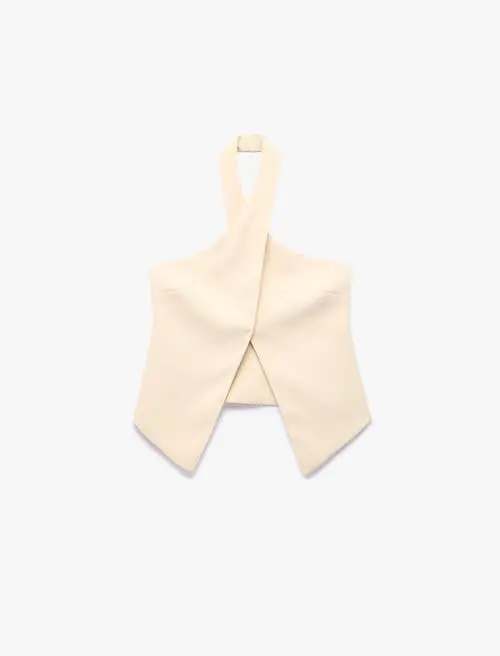 KOTON Halter Neck Crop Top