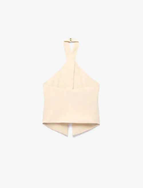KOTON Halter Neck Crop Top