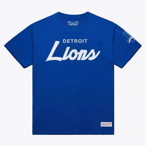 Mitchell & Ness Detroit Lions Head Coach Classic T-shirt - Blue