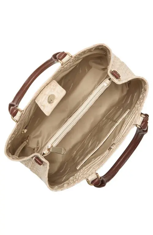 Brahmin Small Denise Croc Embossed Leather Satchel