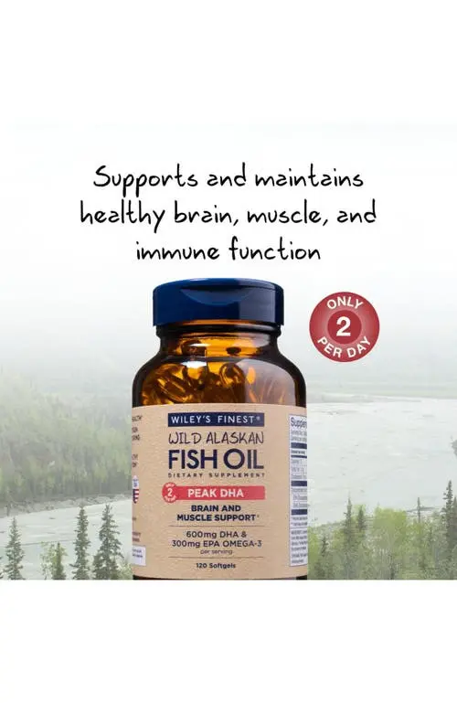 WILEY'S FINEST Peak Dha Omega-3 120 Softgels
