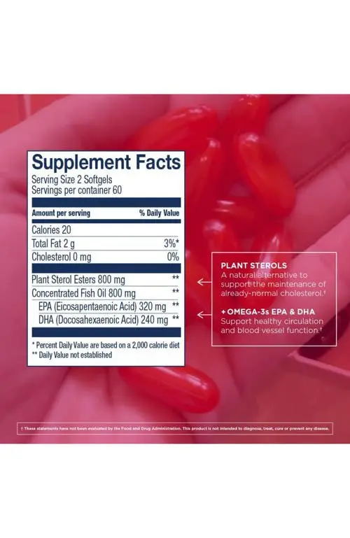 WILEY'S FINEST Cholesterol Support Heart Health Supplement With Omega-3 Softgels