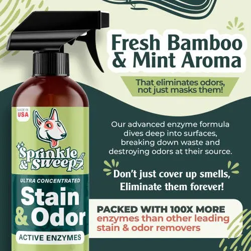 SPRINKLE & SWEEP 24 Oz Pet Stain And Odor Enzyme Spray 2 Pack