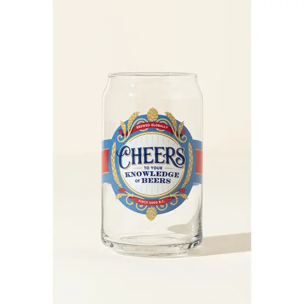UNCOMMON GOODS Beer Facts Every Day Interactive Qr Can Glass