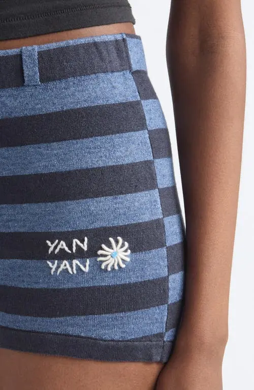 YANYAN Daisy Linen Blend Sweater Shorts