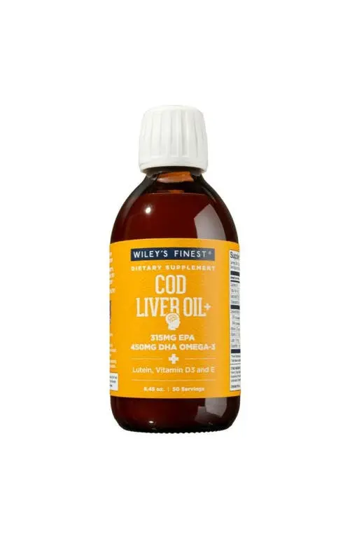 WILEY'S FINEST Orange Flavored Cod Liver Oil Omega-3 Supplement