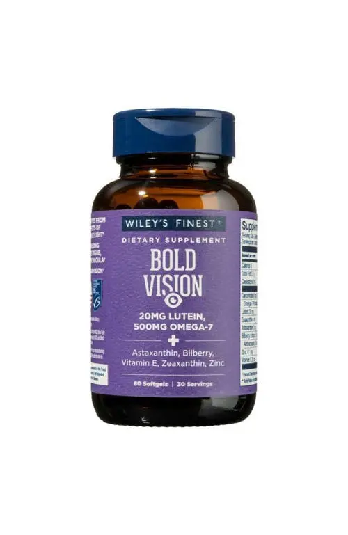 WILEY'S FINEST Fish Oil Eye Health Supplement With Lutein, Zeaxanthin, Bilberry, Omega-7 - None