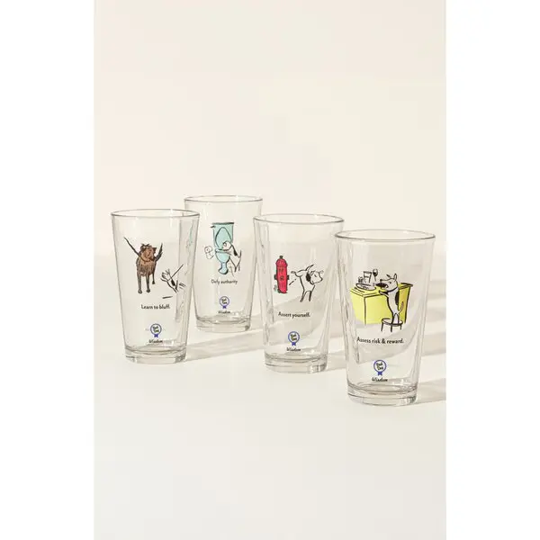UNCOMMON GOODS Bad Dog Wisdom Tumblers - Multi