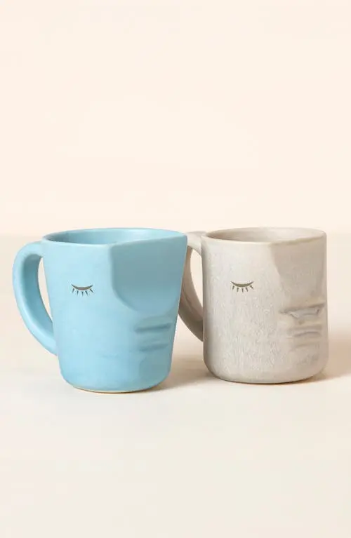 UNCOMMON GOODS The Kissing Mugs - Gray