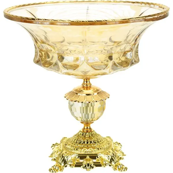 MARK ROBERTS Classic Pedestal Bowl - Amber