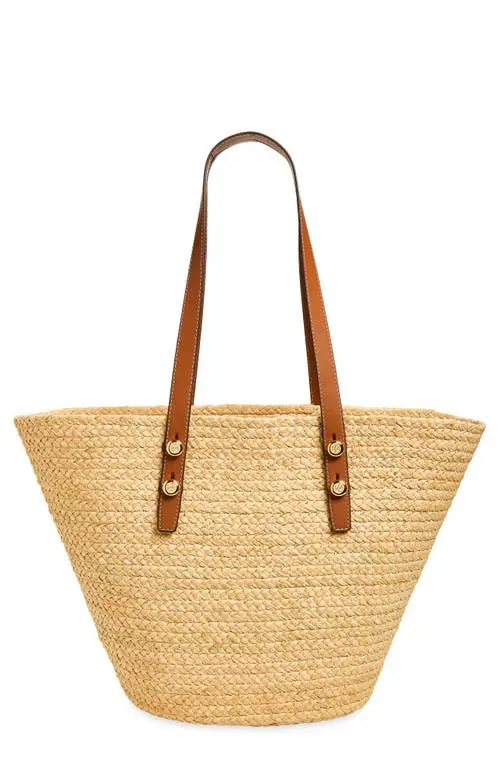 Tory Burch Large Romy Straw Basket Tote Bag - Natural
