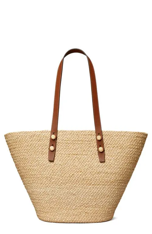 Tory Burch Large Romy Straw Basket Tote Bag - Natural