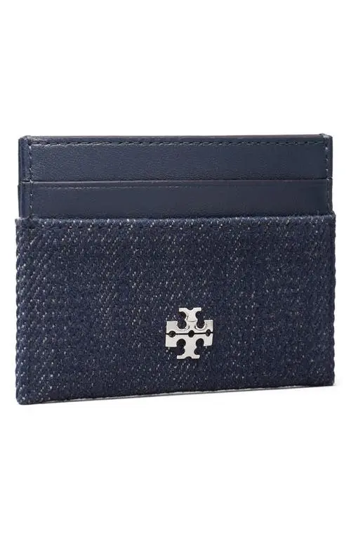 Tory Burch Charlie Denim Card Case