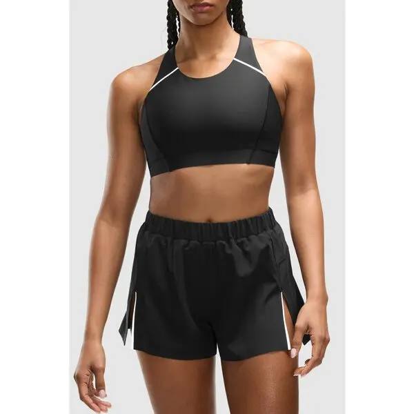 PELOTON Paceform Longline Racer Front Bra - Black