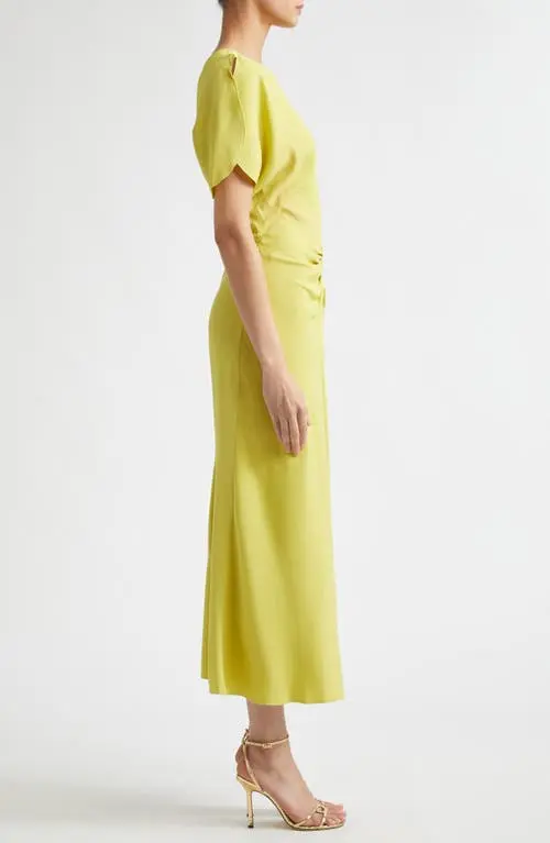 Victoria Beckham Bela Ruched Midi Dress