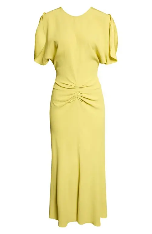 Victoria Beckham Bela Ruched Midi Dress