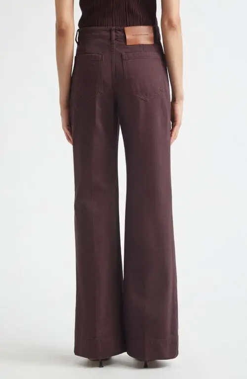 Victoria Beckham Alina High Waist Wide Leg Jeans In Wash
