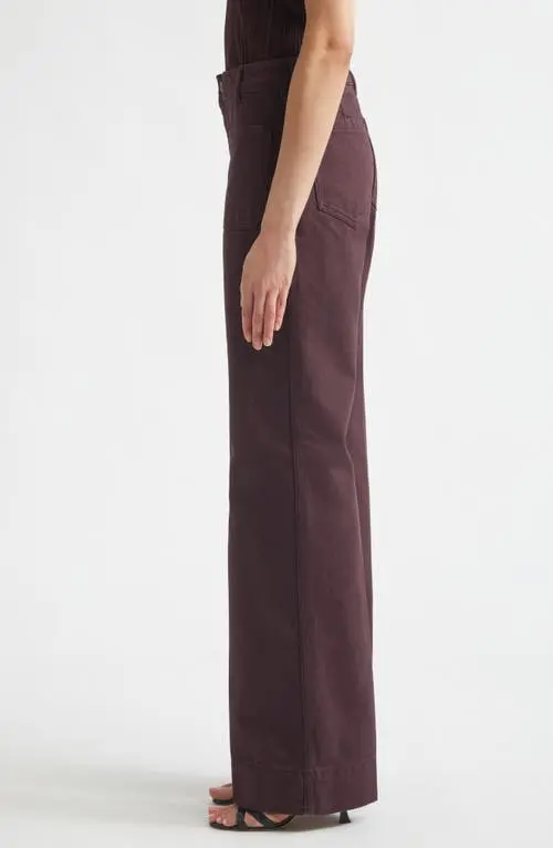 Victoria Beckham Alina High Waist Wide Leg Jeans In Wash