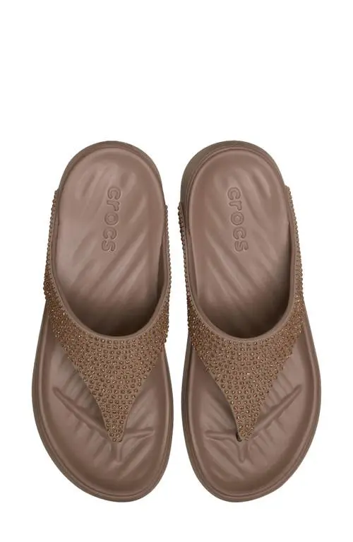 CROCS Getaway Gems Flip Flop - Latte