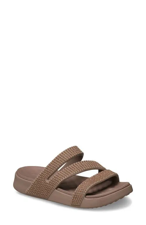 CROCS Getaway Gems Slide Sandal - Latte