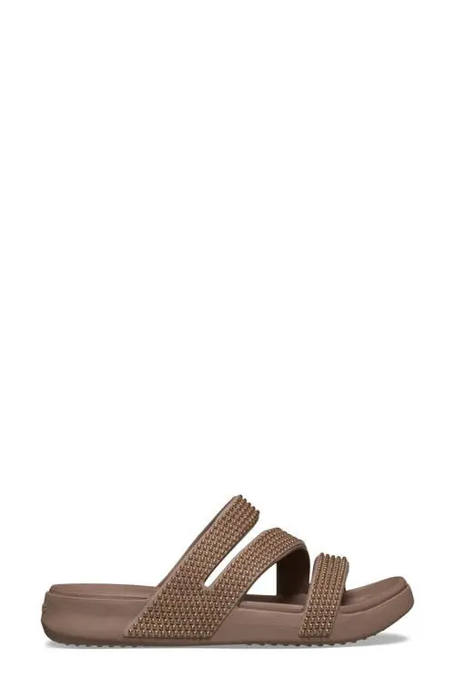 CROCS Getaway Gems Slide Sandal - Latte