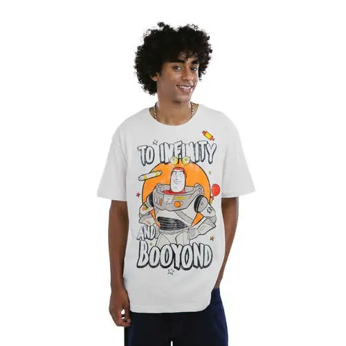 Disney Mickey Mouse Short Sleeve T-shirt - Buzz Alien Beige