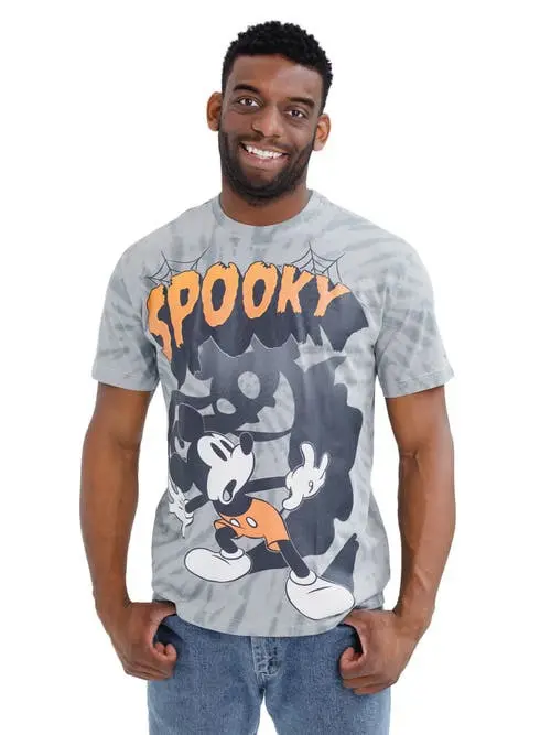 Disney Mickey Mouse Short Sleeve T-shirt - Mickey Ghost Grey
