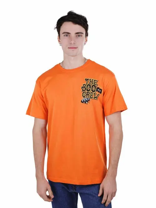 Disney Mickey Mouse "spooky" Graphic T-shirt - Monsters Boo Orange