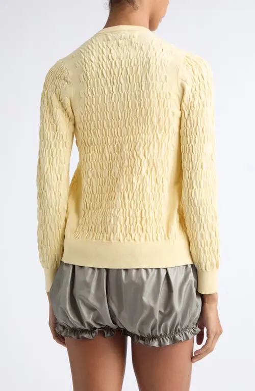 CONNER IVES Shirred Cotton & Cashmere Cardigan