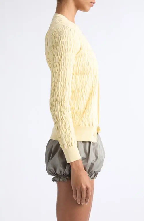 CONNER IVES Shirred Cotton & Cashmere Cardigan