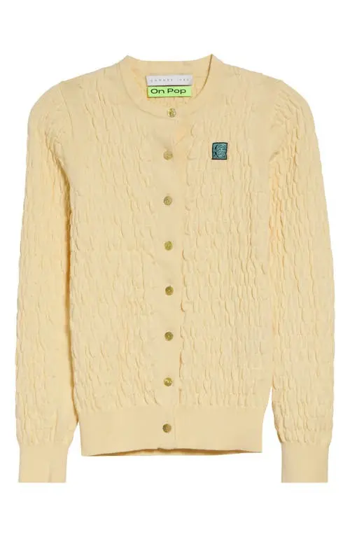 CONNER IVES Shirred Cotton & Cashmere Cardigan