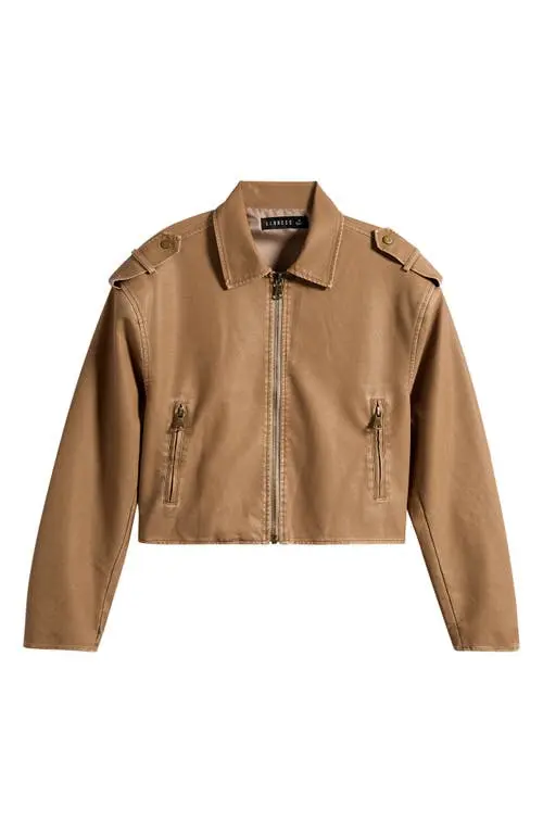Lioness Jet Metallic Faux Leather Jacket