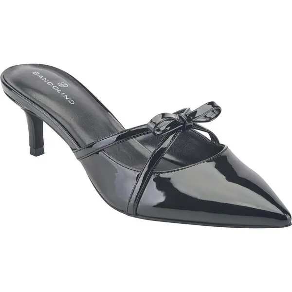 Bandolino Mokita Pointed Toe Mule With Bow Detailing - Black