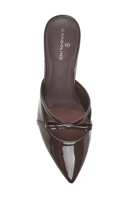 Bandolino Mokita Pointed Toe Mule With Bow Detailing - Dark Brown