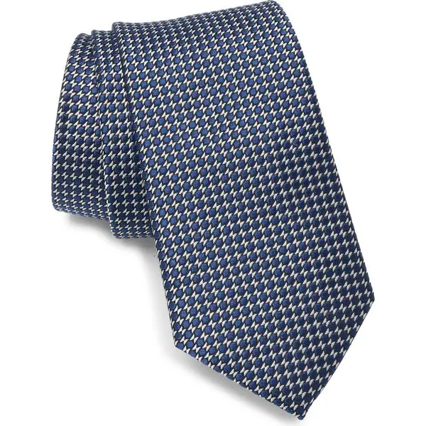 Nordstrom Chandler Geometric Jacquard Neck Tie - Navy