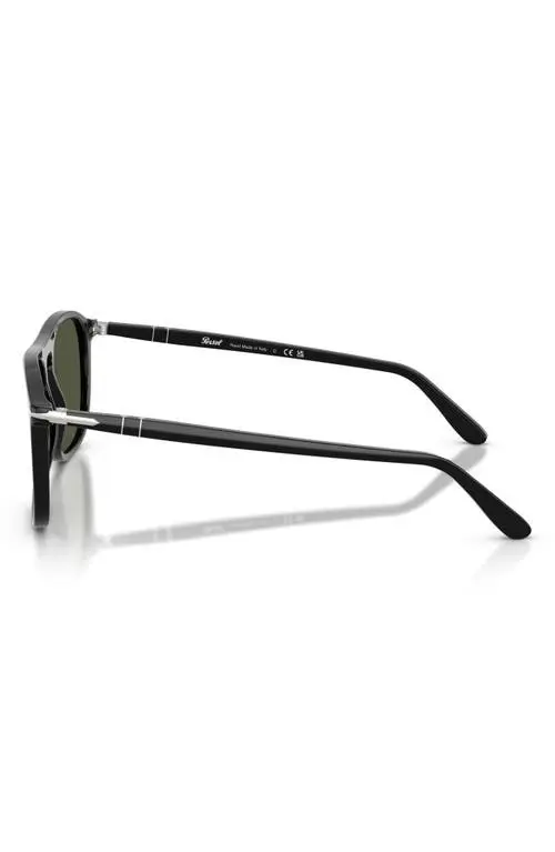Persol Acetate Square Frame Sunglasses - Black/green