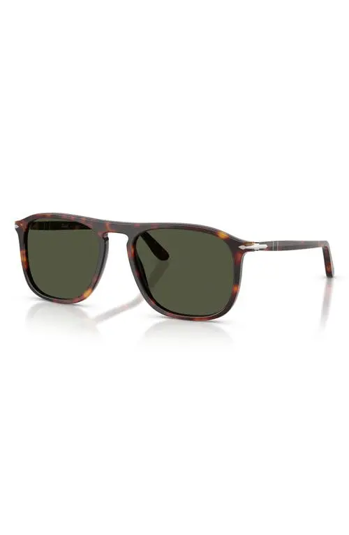 Persol Acetate Square Frame Sunglasses - Havana/green