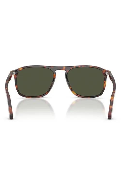 Persol Acetate Square Frame Sunglasses - Havana/green