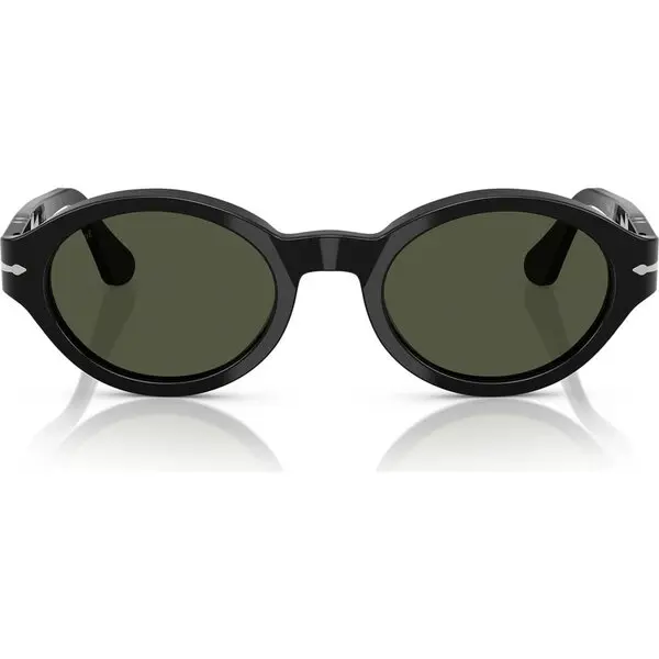 Persol Oval Sunglasses - Black/green