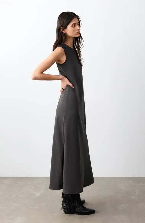 Mango Belted Sleeveless Cotton Maxi Dress