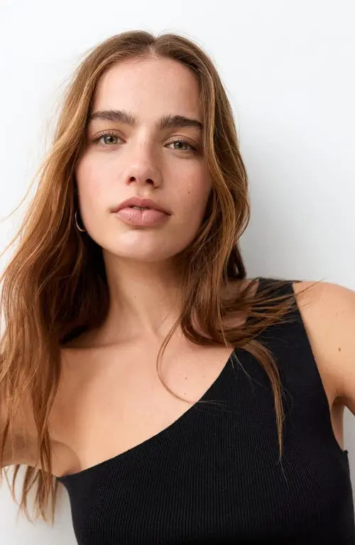 Mango Grommet One-shoulder Rib Tank