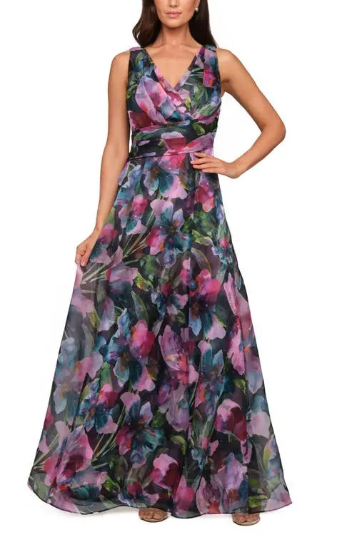 Js Collections Philipa Floral A-line Gown