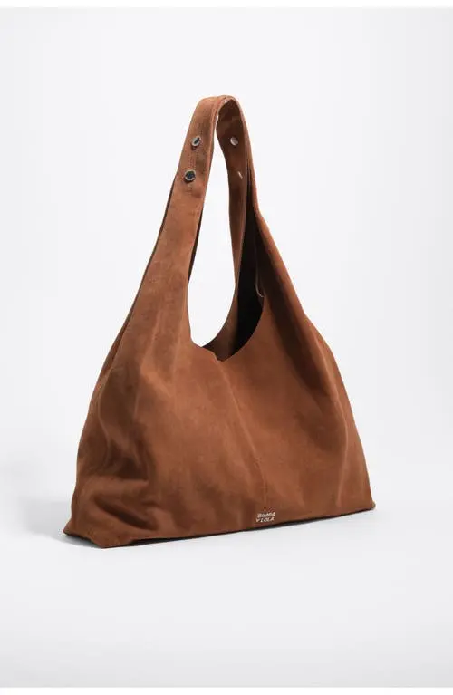 Bimba Y Lola Leather Shoulder Bag - Chestnut