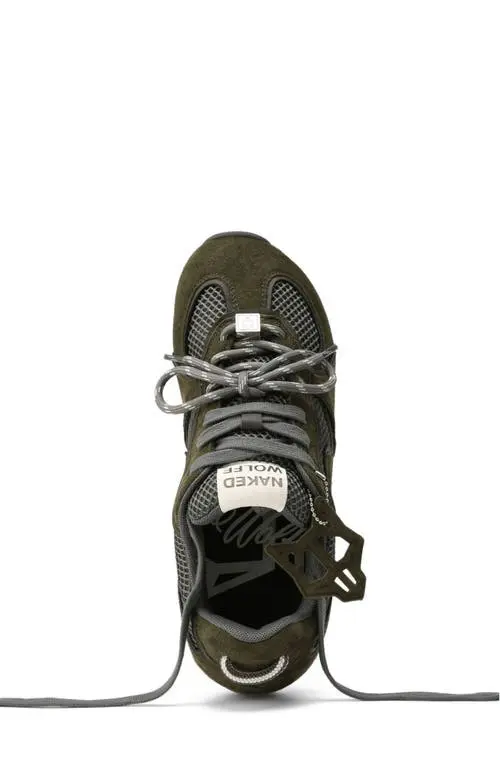 NAKED WOLFE Adored Mesh Sneaker - Green Mesh