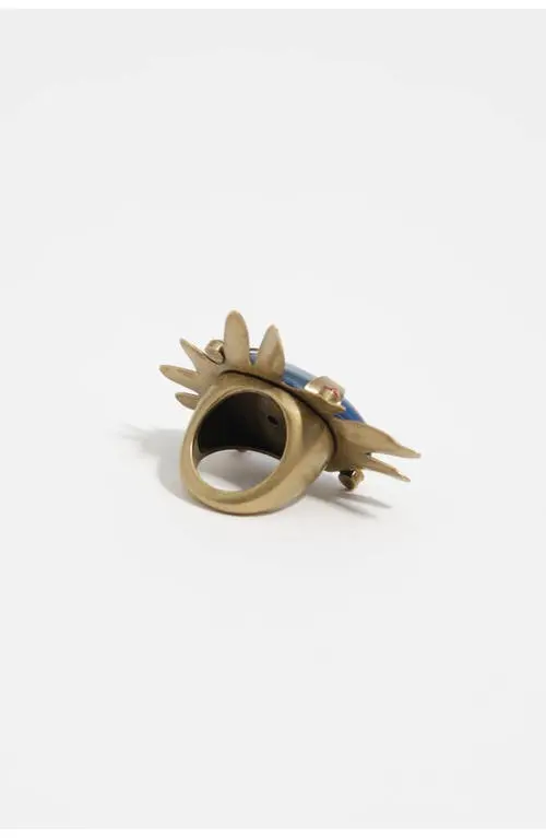 Bimba Y Lola Metal Ring With Crystals